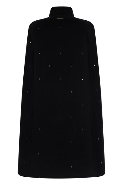 Peserico Long black cape with elegant design. – Concept-N
